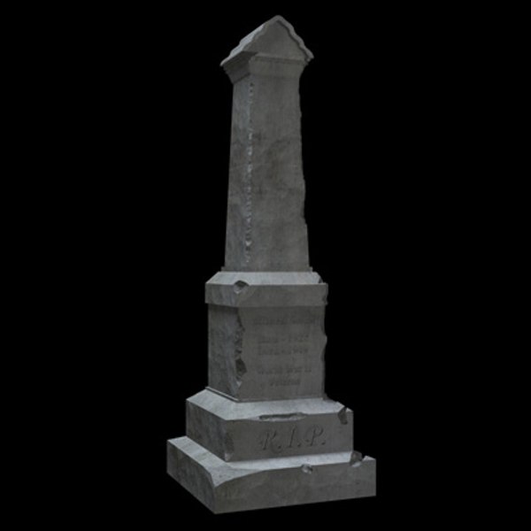 3d tombstones crypt graveyard