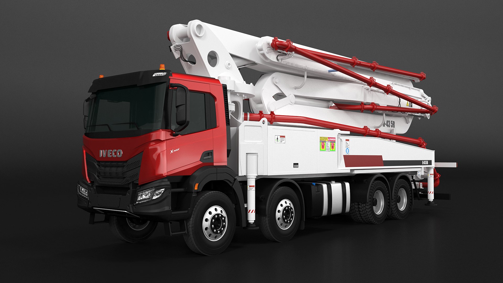 3D Iveco X-Way Concrete Pump Model - TurboSquid 1914586