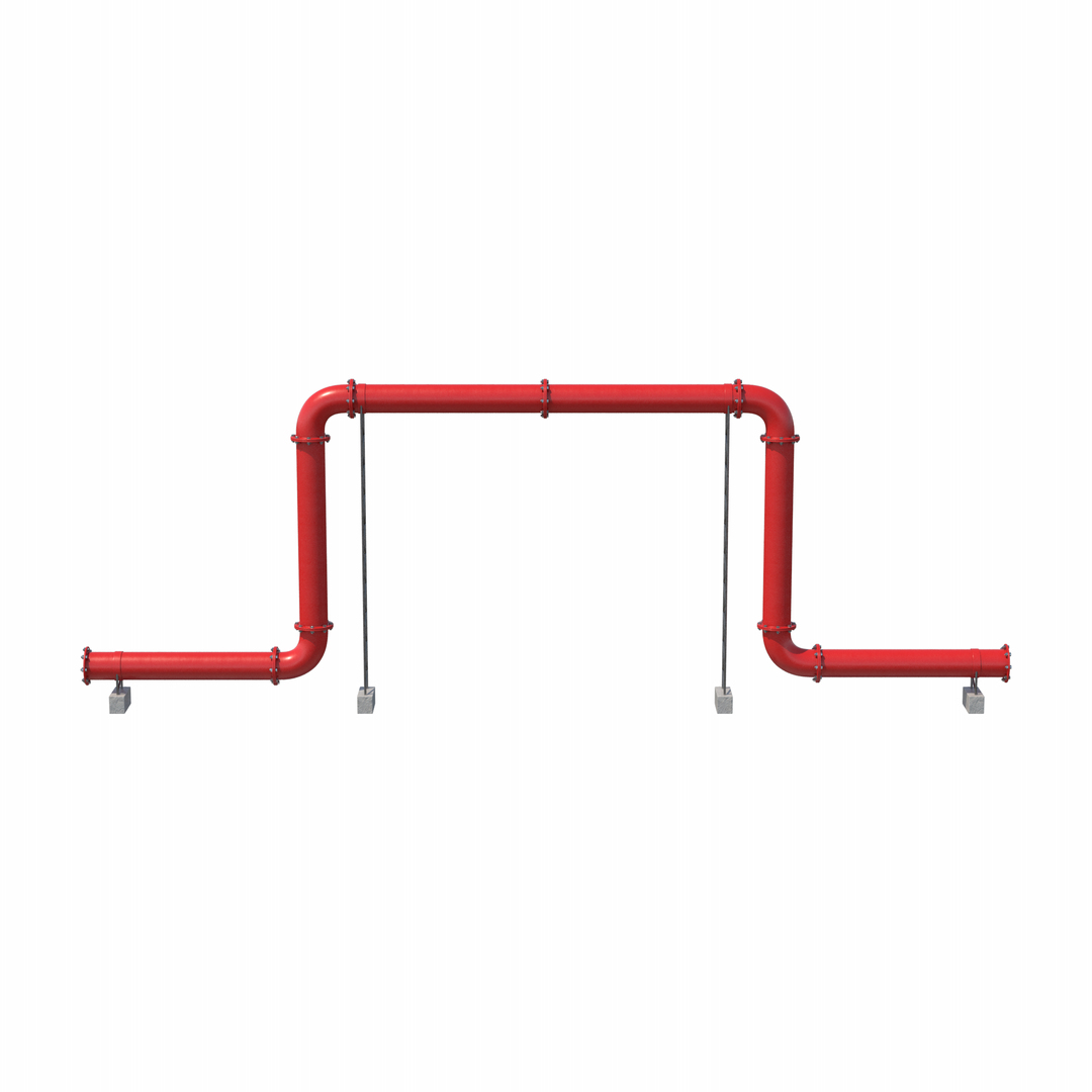 3D Red Pipeline - TurboSquid 2207059