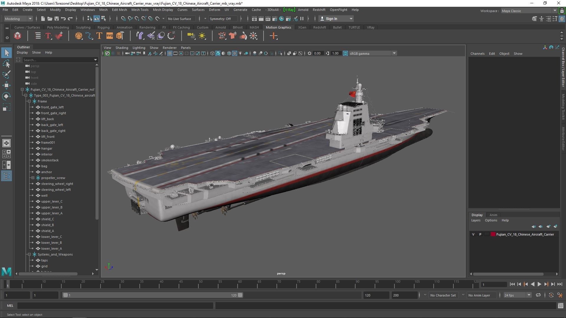 3D Fujian CV 18 Chinese Aircraft Carrier - TurboSquid 2368739