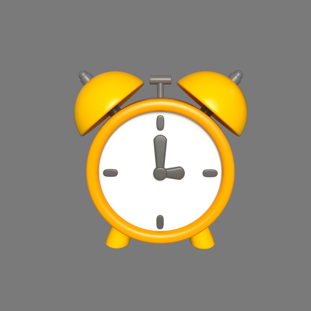 Cartoon Alarm Clock Model - TurboSquid 2059330