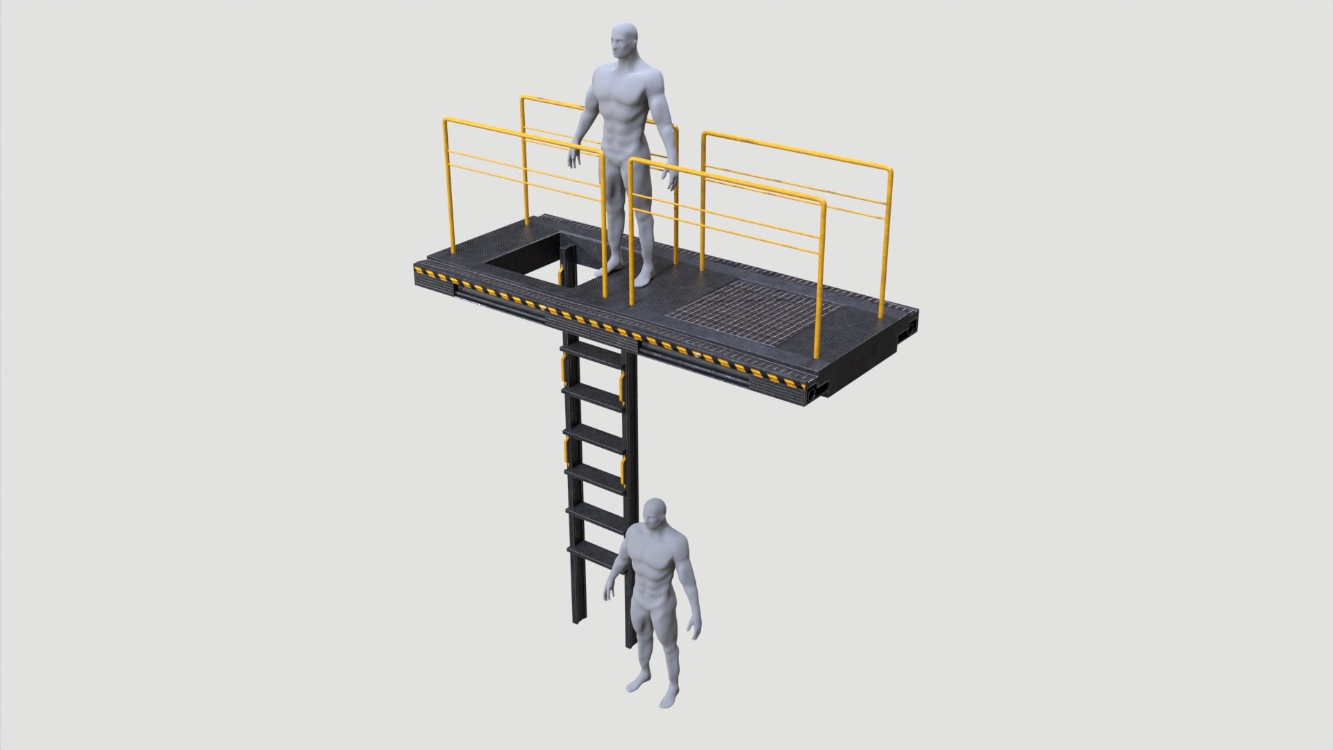 LowPoly Platform Bridge Ladder MODEL Element2 OLD 3D Model - TurboSquid ...