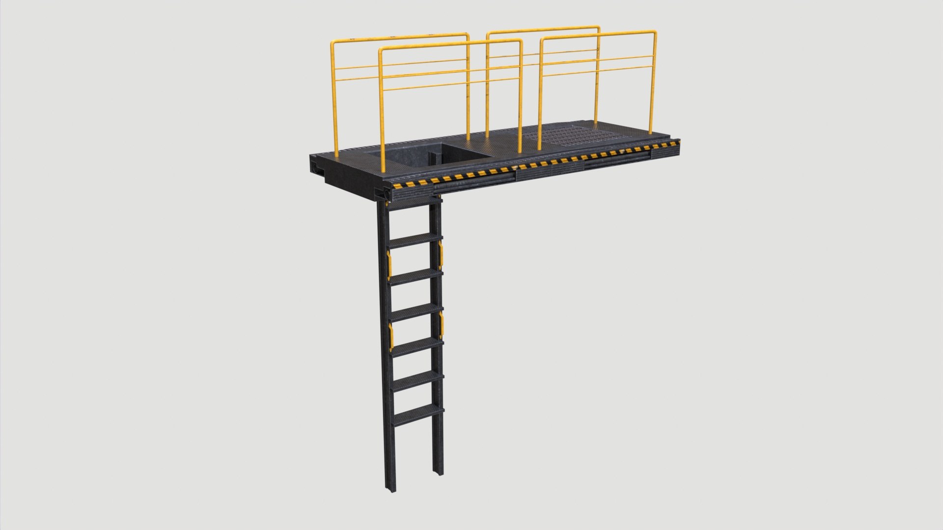 LowPoly Platform Bridge Ladder MODEL Element2 OLD 3D Model - TurboSquid ...