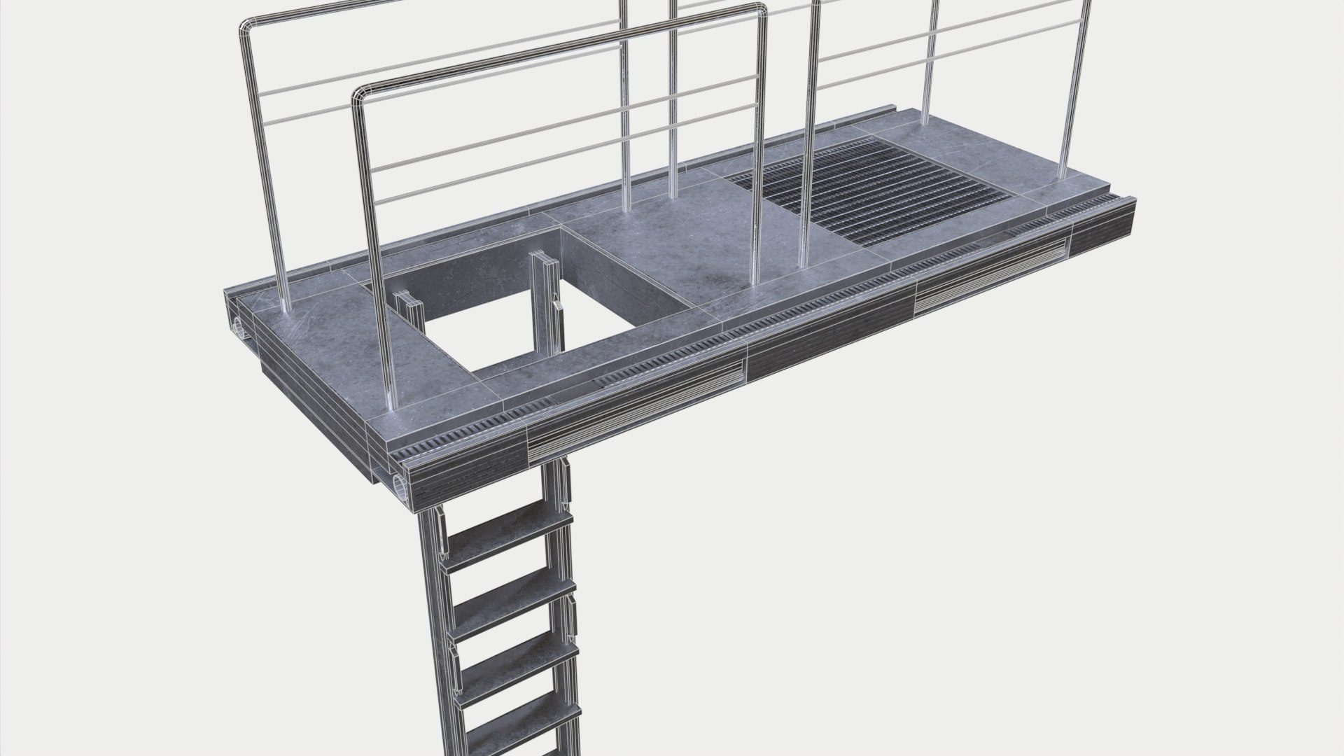 LowPoly Platform Bridge Ladder MODEL Element2 OLD 3D Model - TurboSquid ...