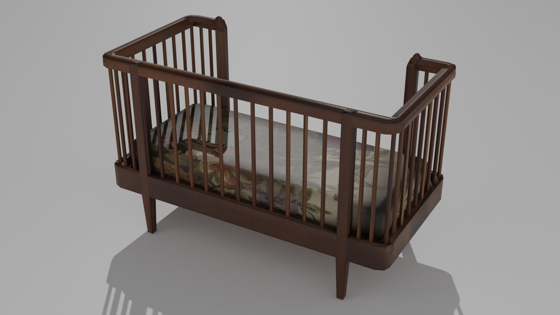 3D Wooden Crib - TurboSquid 2043157
