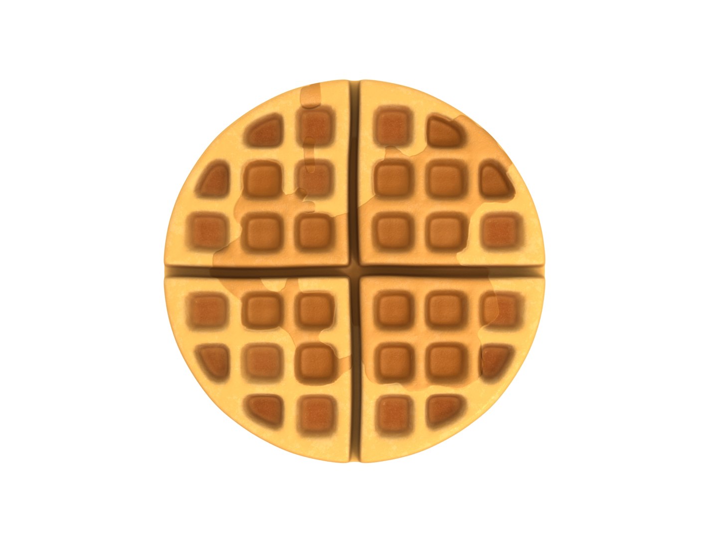 Waffle Cartoon 3D Model - TurboSquid 1413797