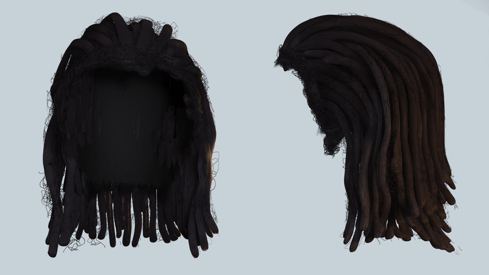 3D Medium Dreadlocks Hair -Realistic Male 3D Model Model - TurboSquid ...