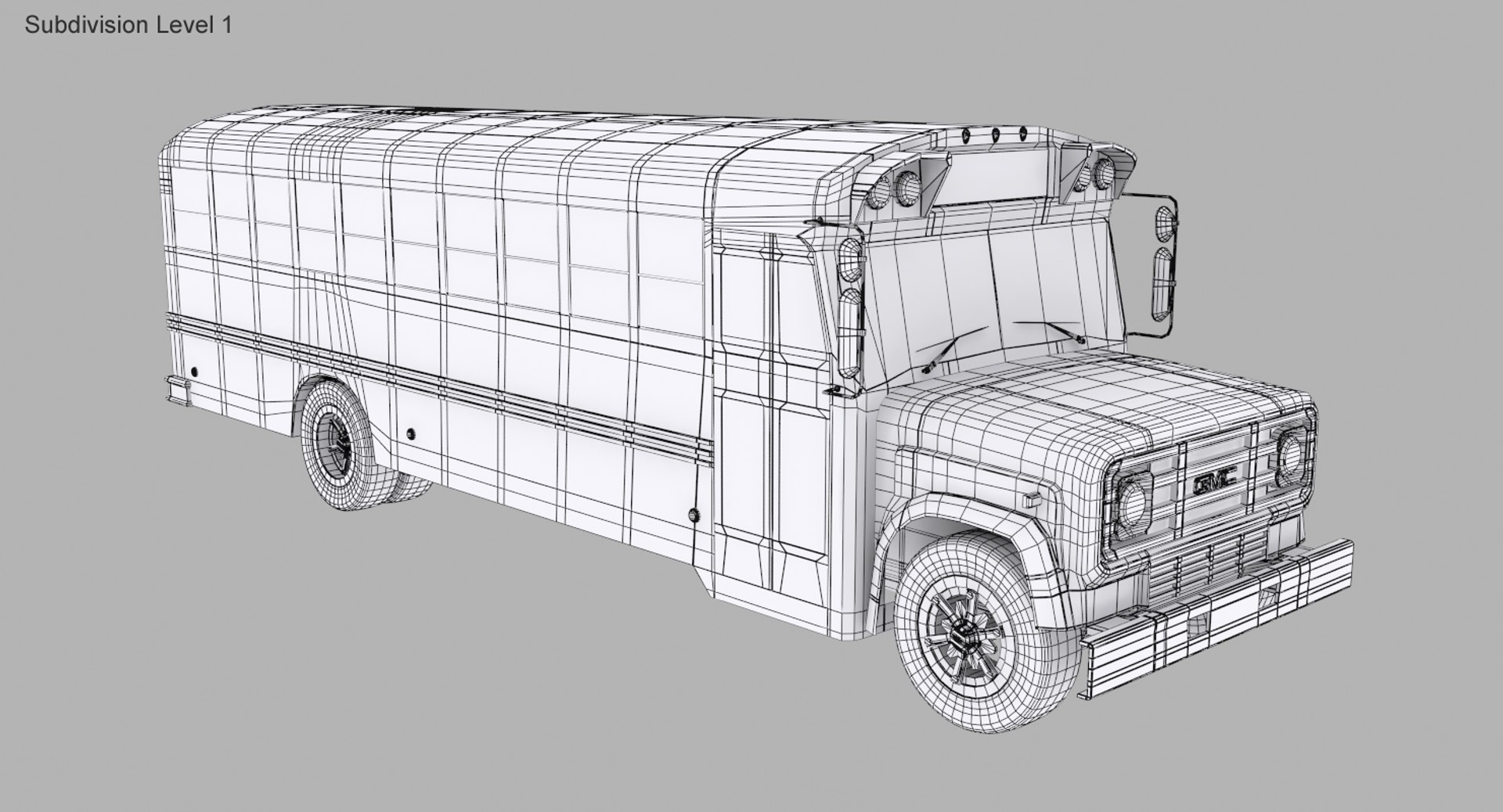 3d Model Gmc B-series Bus