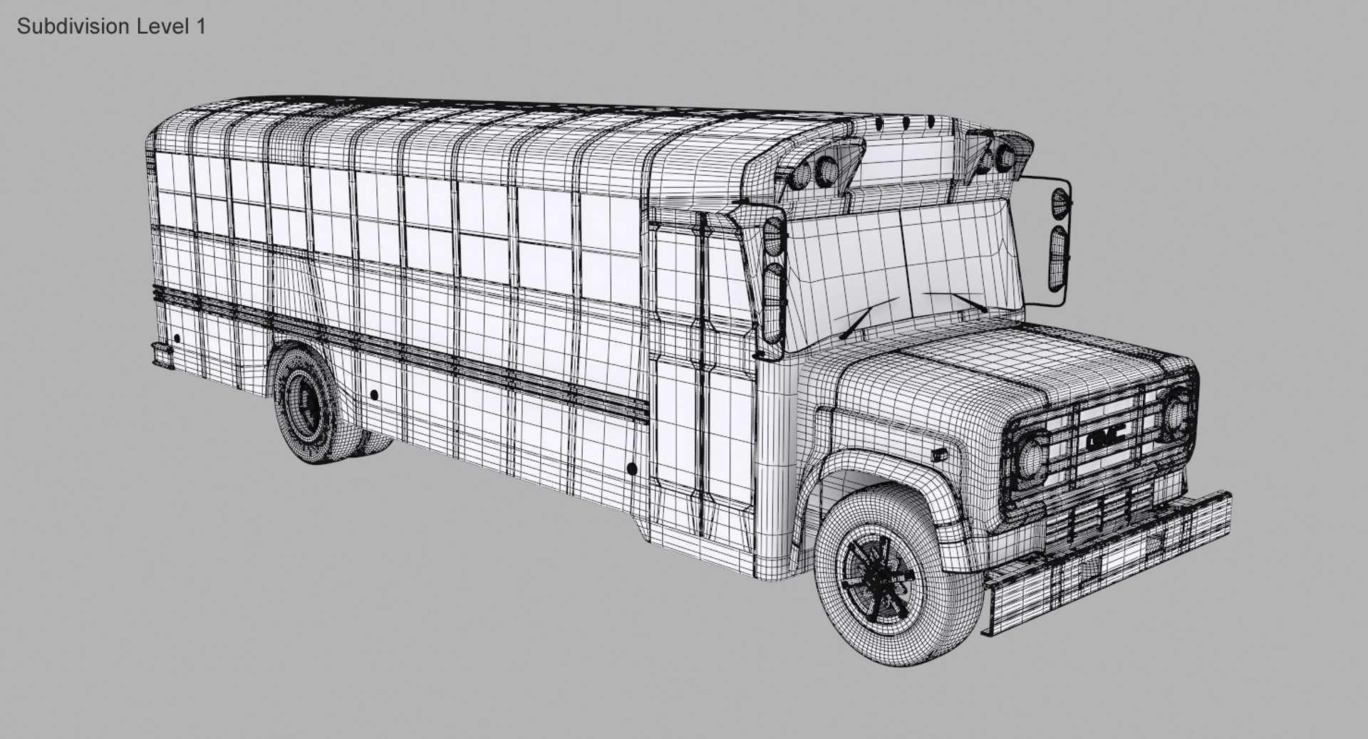 3d Model Gmc B-series Bus