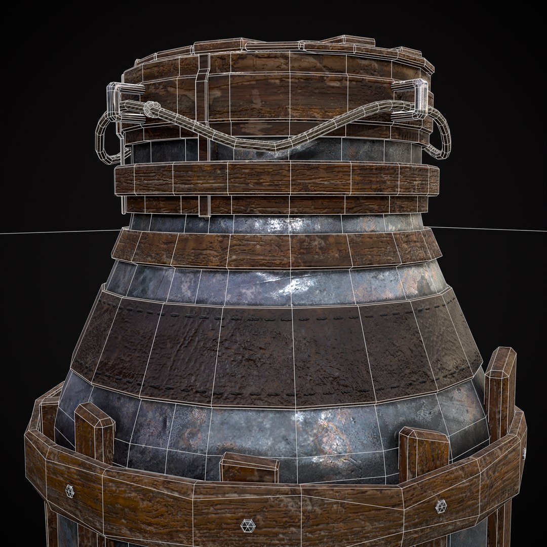 Metal Liquid Storage Container Model - TurboSquid 2158928