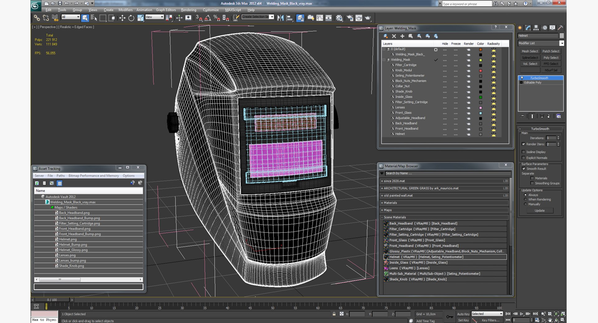 Welding Mask Black 3D Model - TurboSquid 1278042