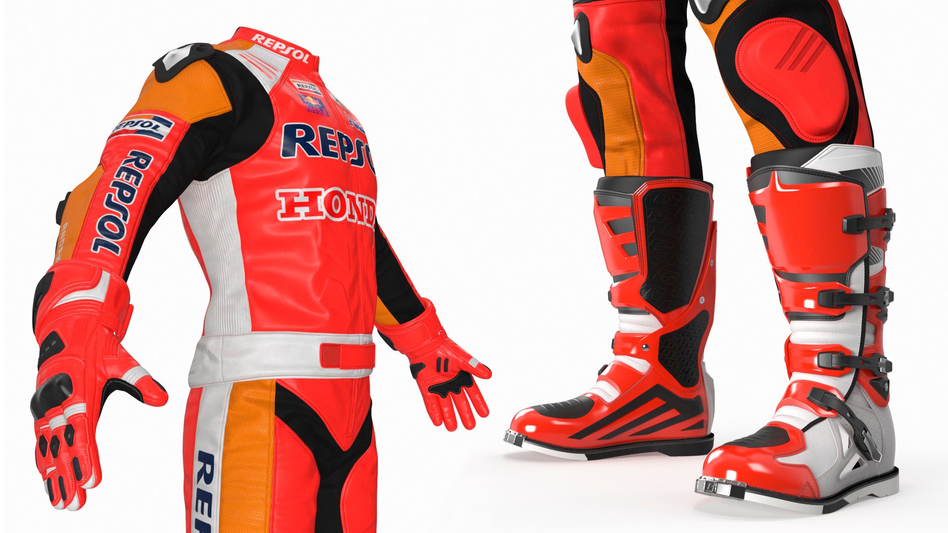 Honda Racing Suit Red 3D - TurboSquid 2235938