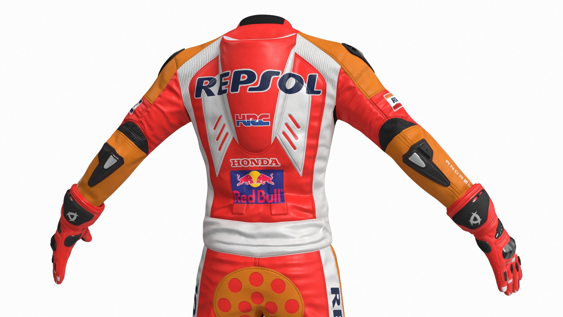 Honda Racing Suit Red 3D - TurboSquid 2235938