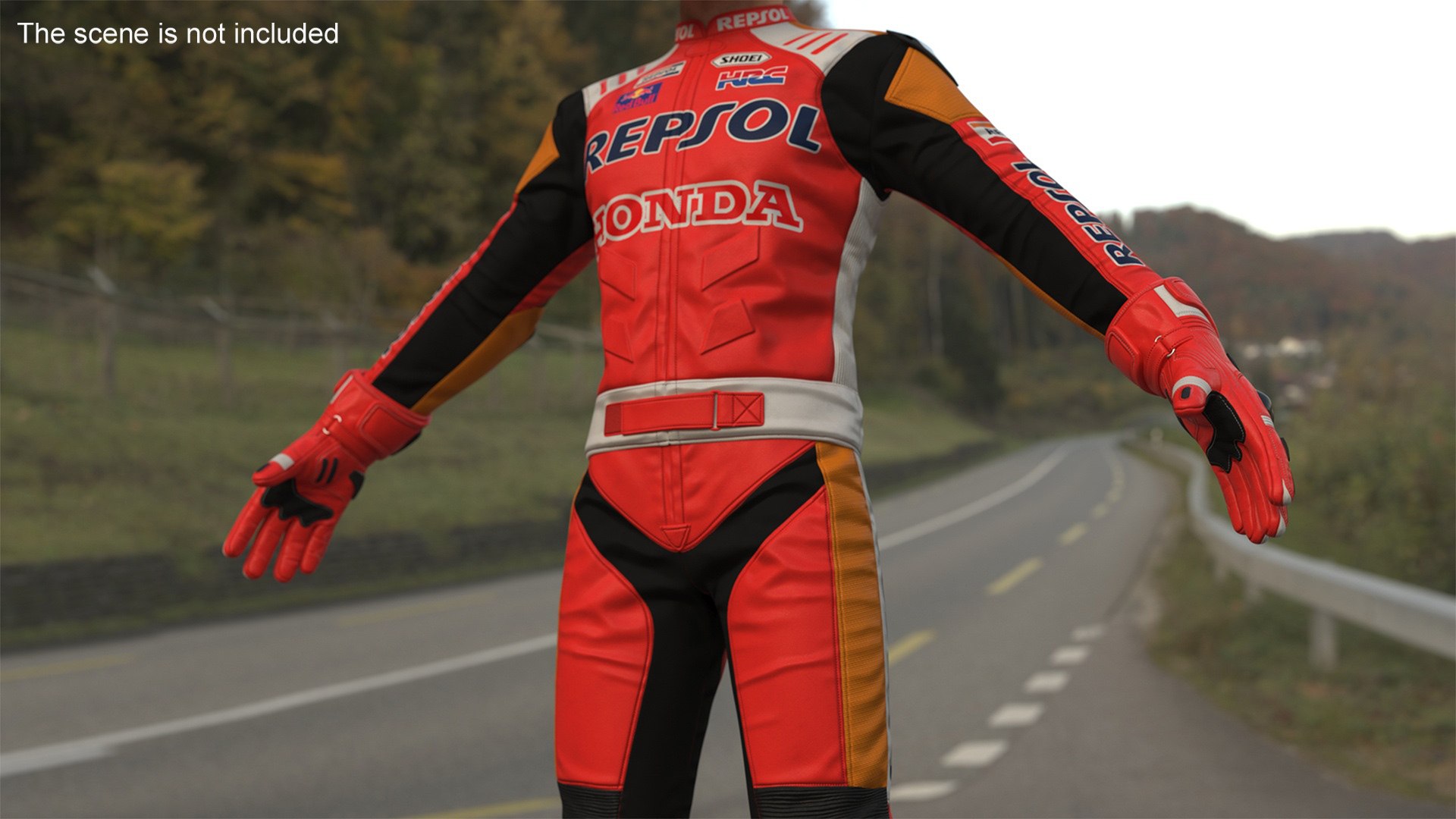Honda Racing Suit Red 3D - TurboSquid 2235938