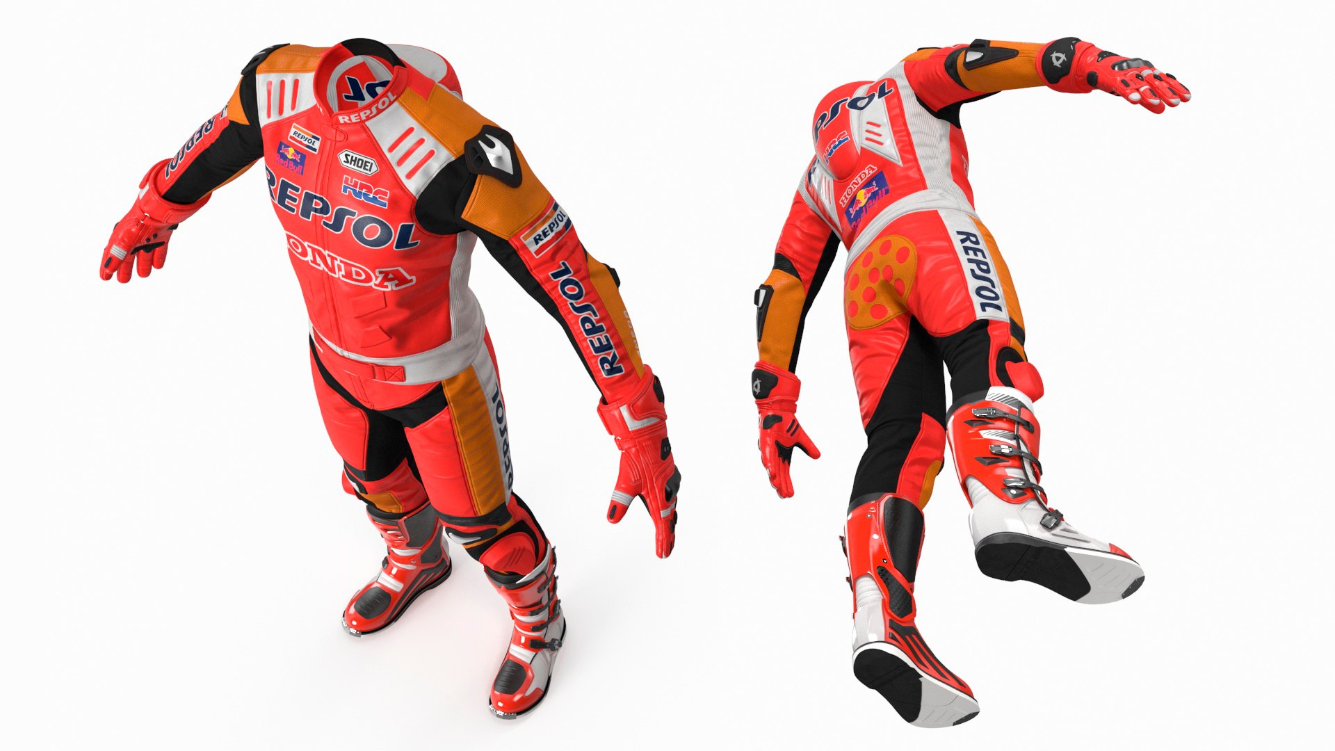 Honda Racing Suit Red 3D - TurboSquid 2235938