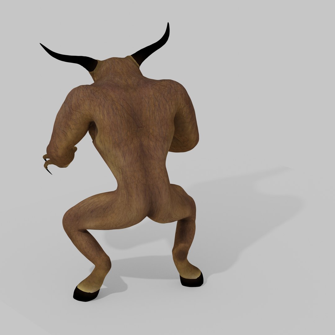 3D Minotaur Fully Rigged Model - TurboSquid 2358144