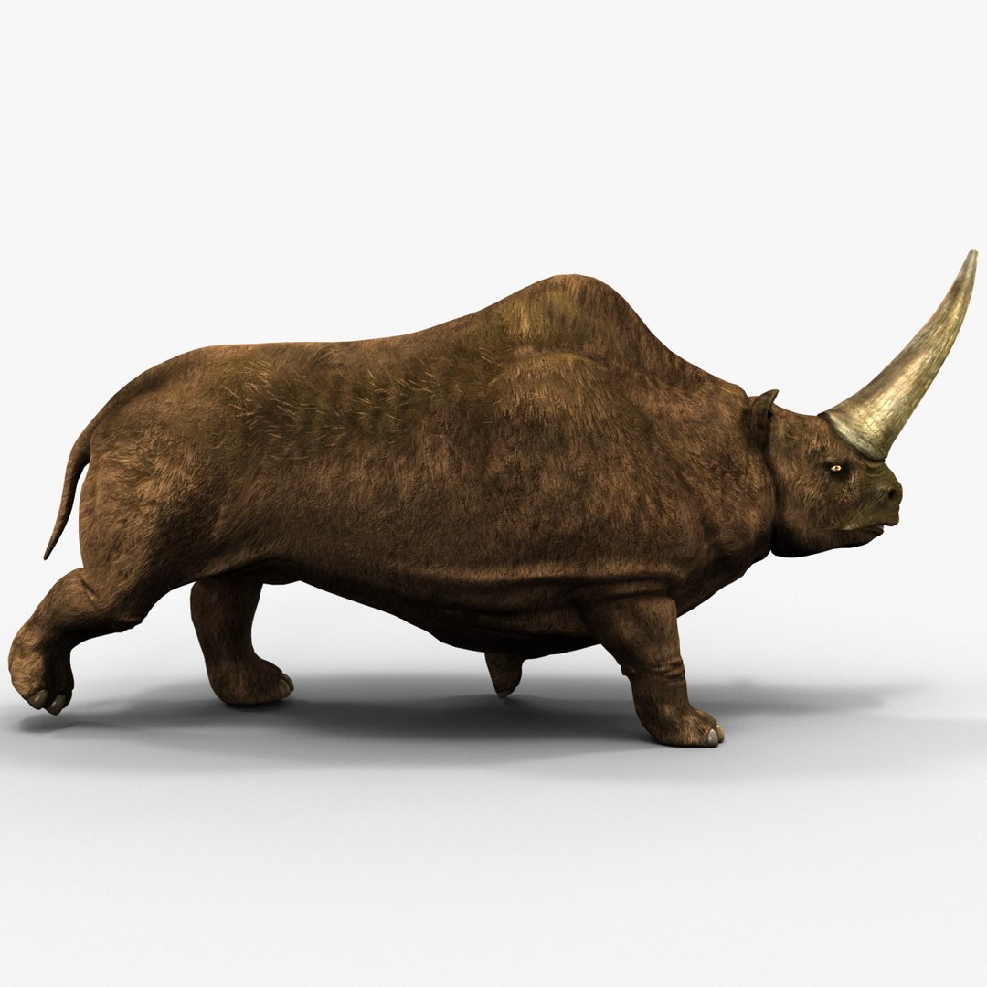 Elasmotherium 2 Pose 3d Model