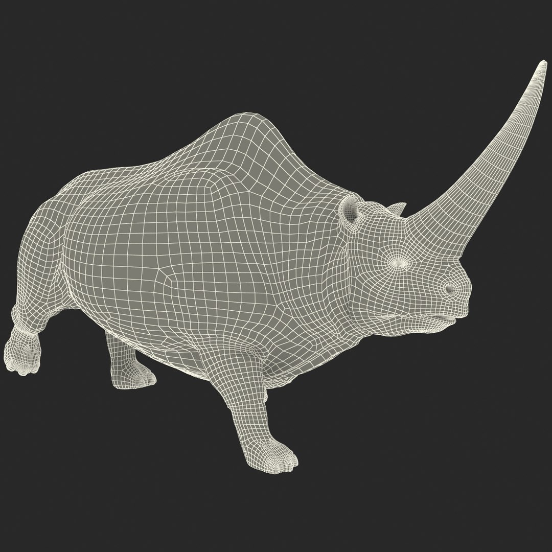 Elasmotherium 2 Pose 3d Model