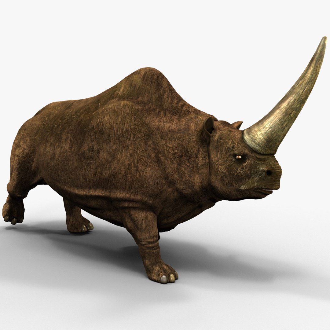 Elasmotherium 2 Pose 3d Model