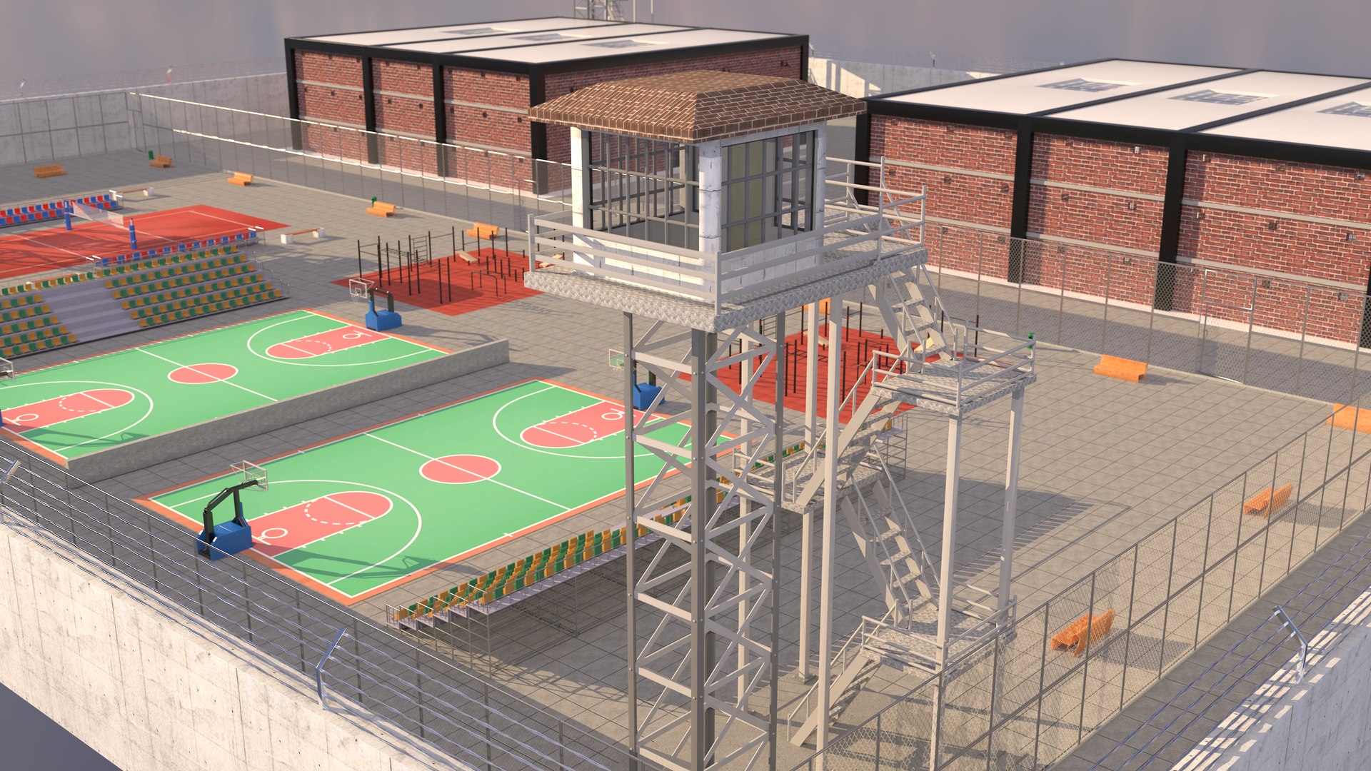 Prison 3D Model - TurboSquid 2147631