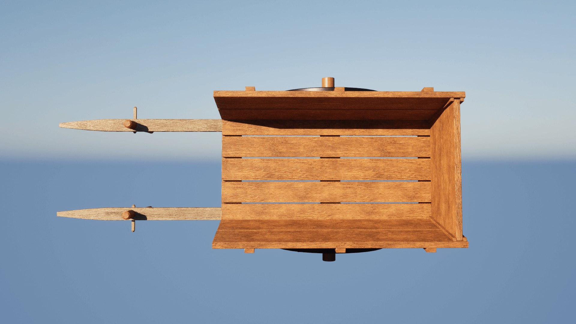 3D Wooden Medieval Hand Cart Model - TurboSquid 2189965