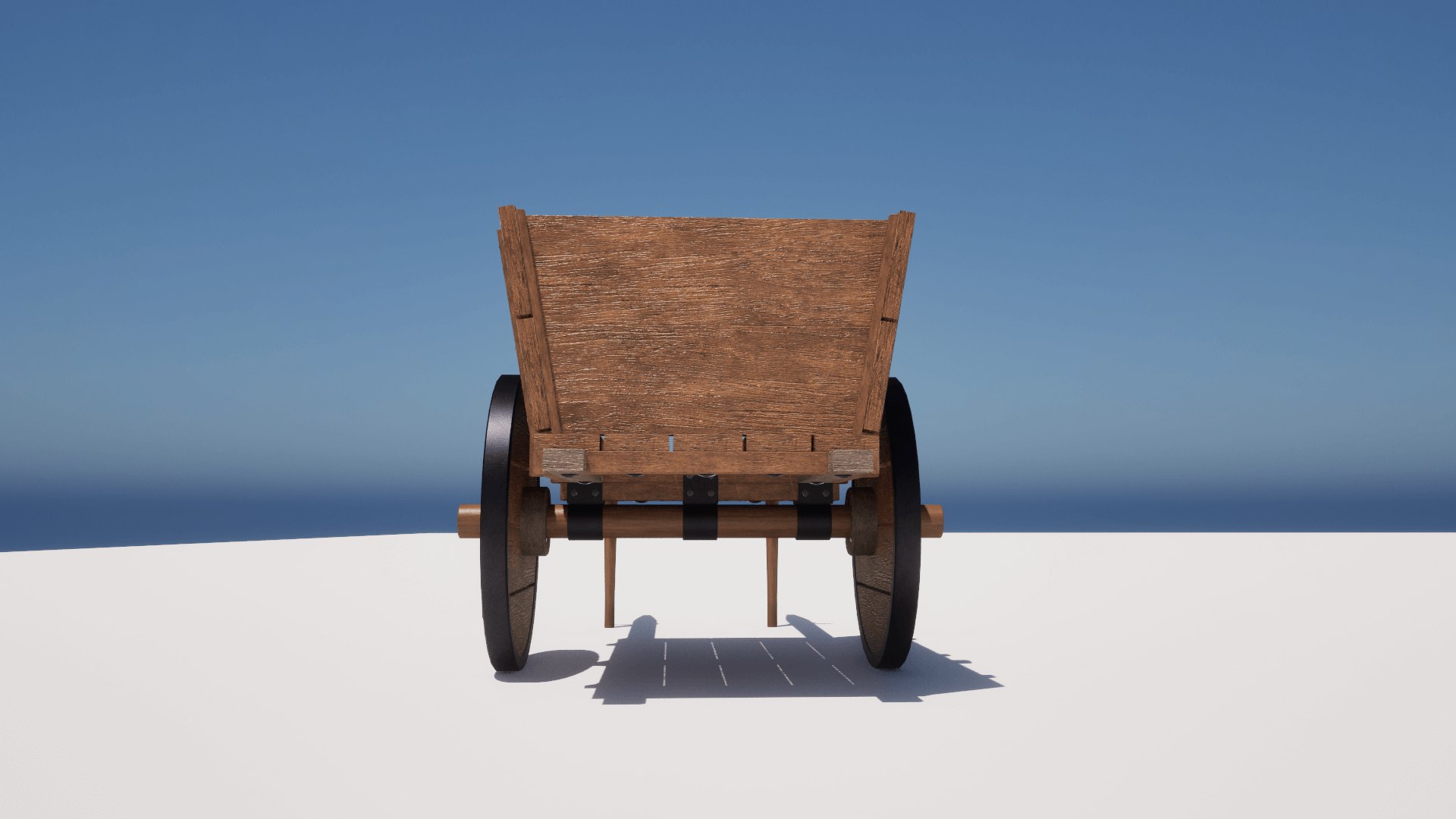 3D Wooden Medieval Hand Cart Model - TurboSquid 2189965