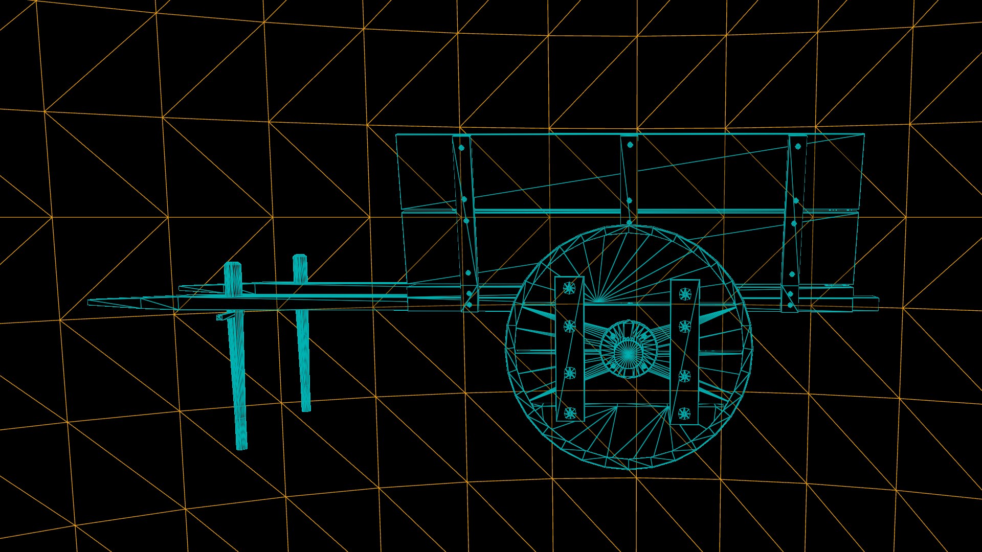 3D Wooden Medieval Hand Cart Model - TurboSquid 2189965