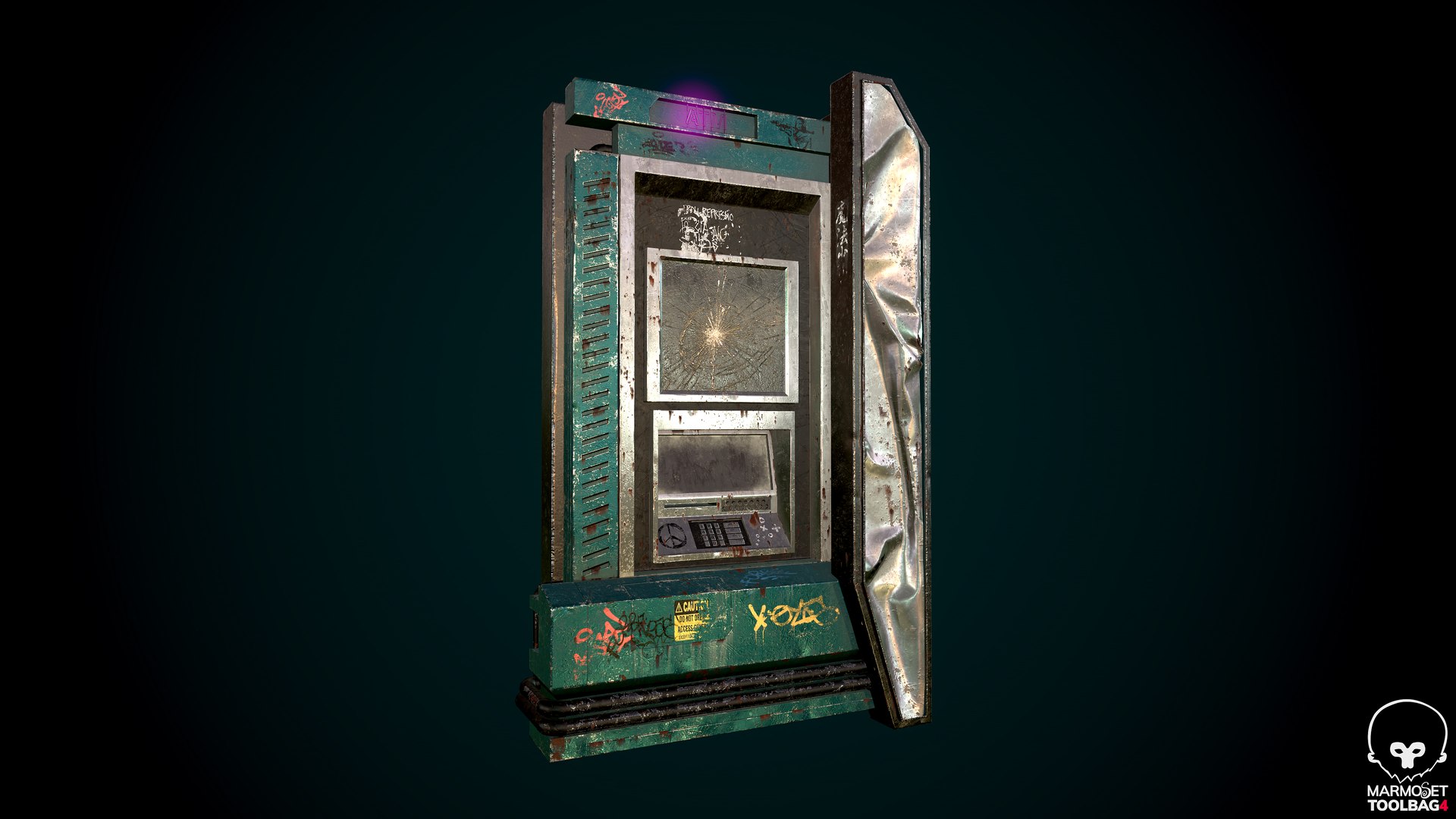 3D CyberPunk ATM PBR Game Ready Low-poly 3D Model - TurboSquid 1814869