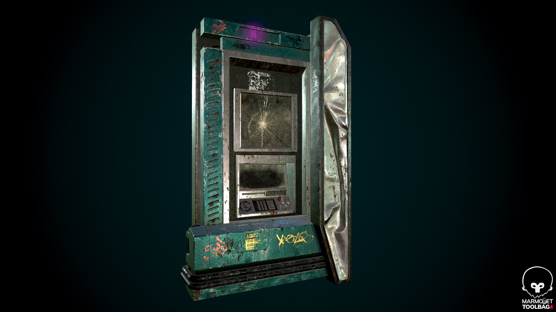 3D CyberPunk ATM PBR Game Ready Low-poly 3D Model - TurboSquid 1814869