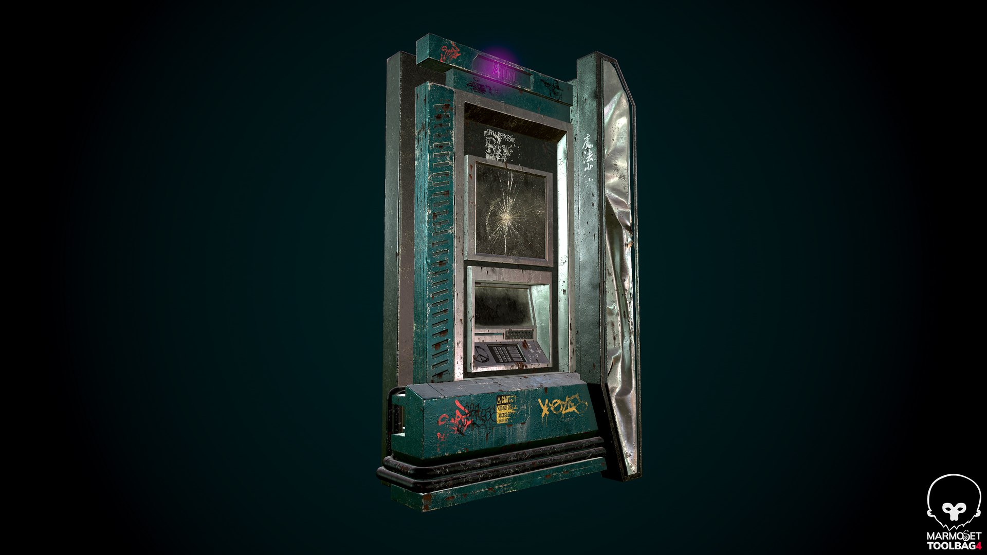 3D CyberPunk ATM PBR Game Ready Low-poly 3D Model - TurboSquid 1814869