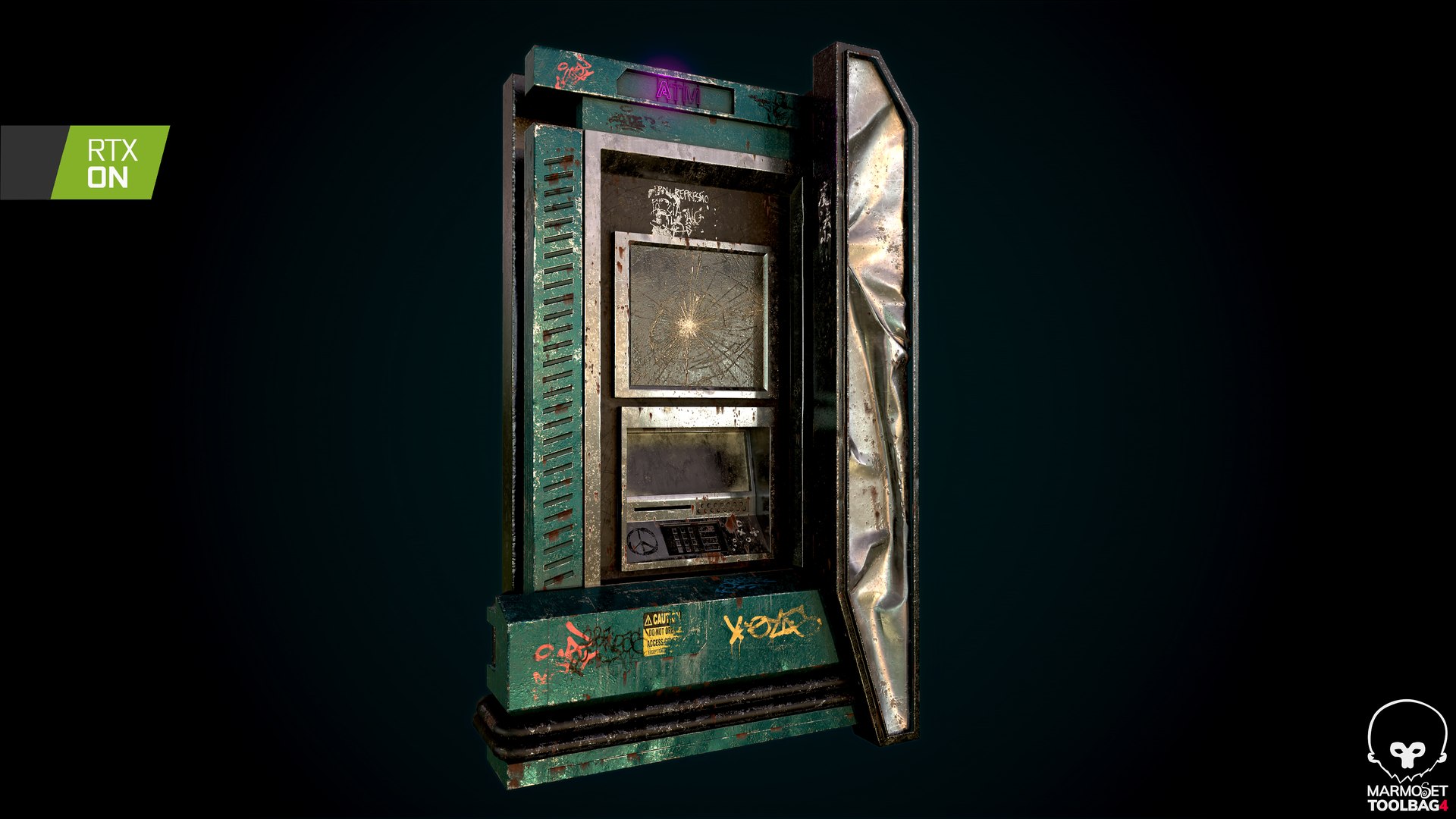 3D CyberPunk ATM PBR Game Ready Low-poly 3D Model - TurboSquid 1814869