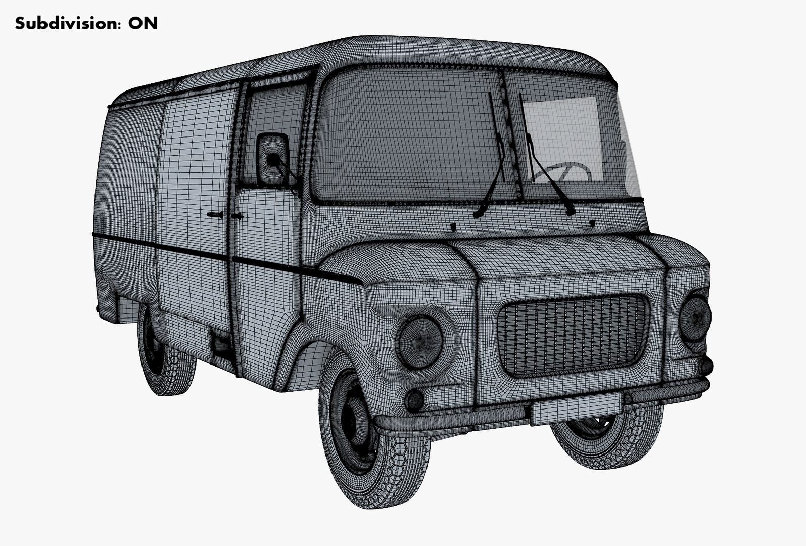 3D Generic Retro Cargo Van v 2 - TurboSquid 1847294
