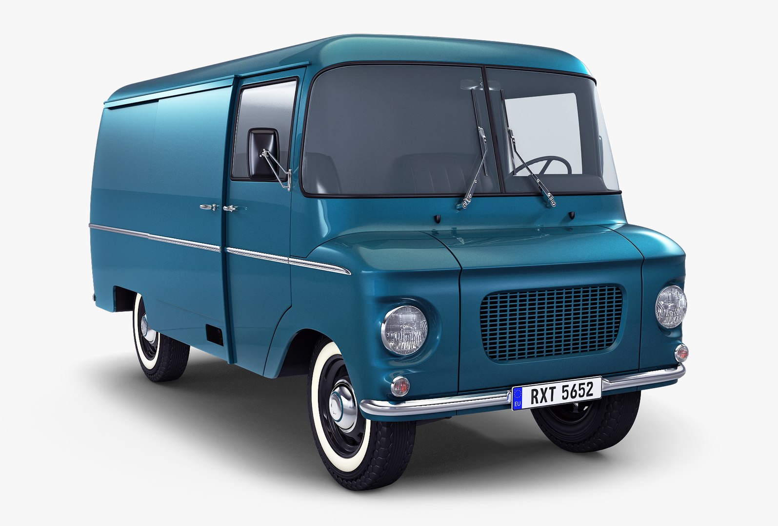 3D Generic Retro Cargo Van v 2 - TurboSquid 1847294