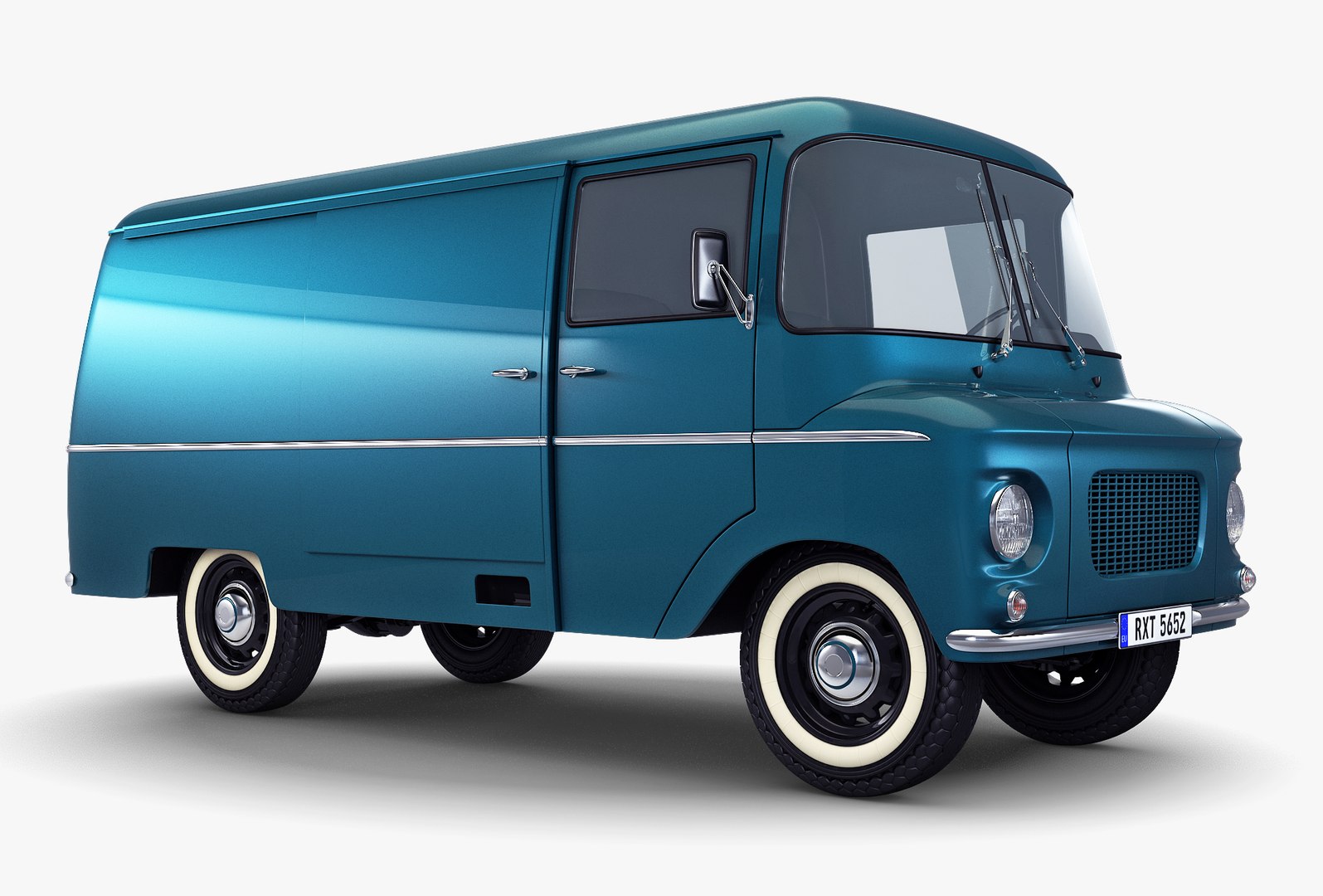 3D Generic Retro Cargo Van v 2 - TurboSquid 1847294