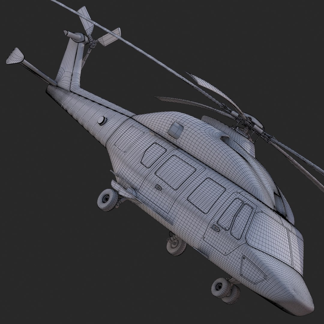 Civil Helicopters 3d Model