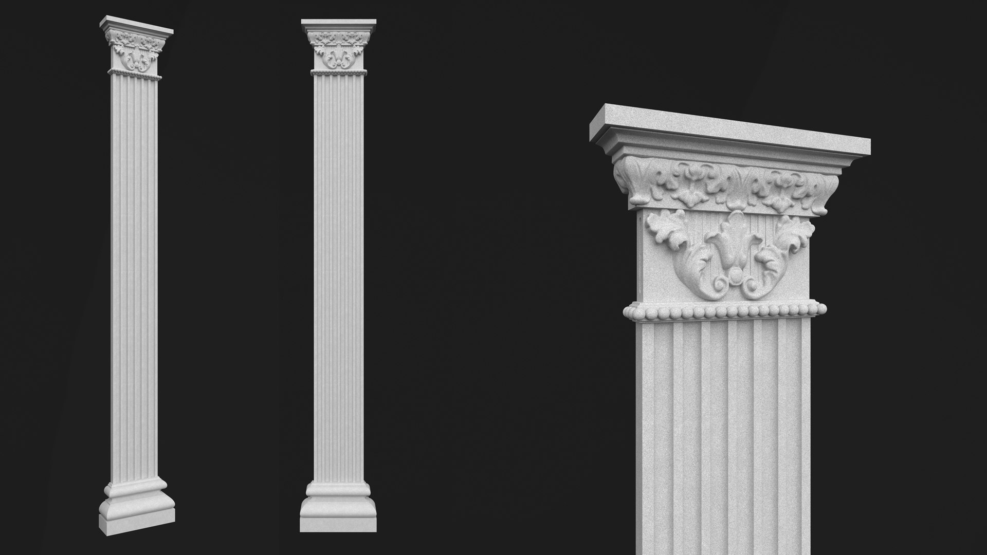 3D Column Decorative 05 - TurboSquid 2400607