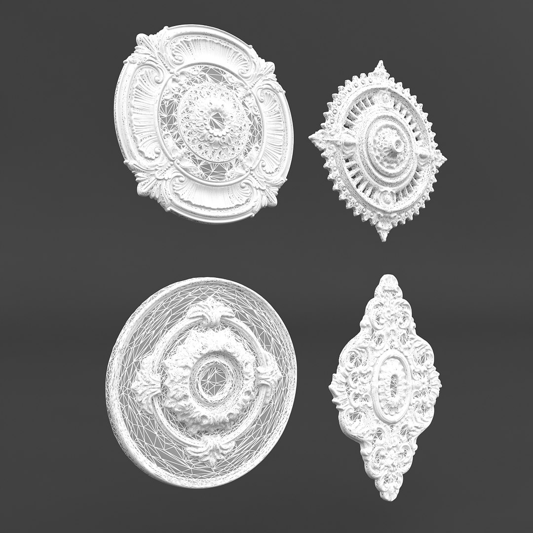 Classic Ceiling Pattern 02 3D Model - TurboSquid 1517113