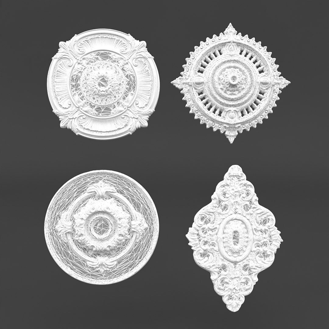 Classic Ceiling Pattern 02 3D Model - TurboSquid 1517113