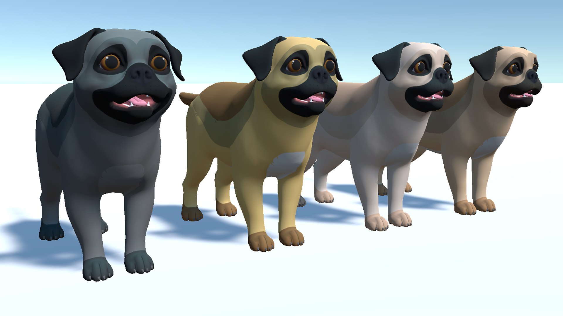 Cartoon Dog - Pug 3D - TurboSquid 2280791