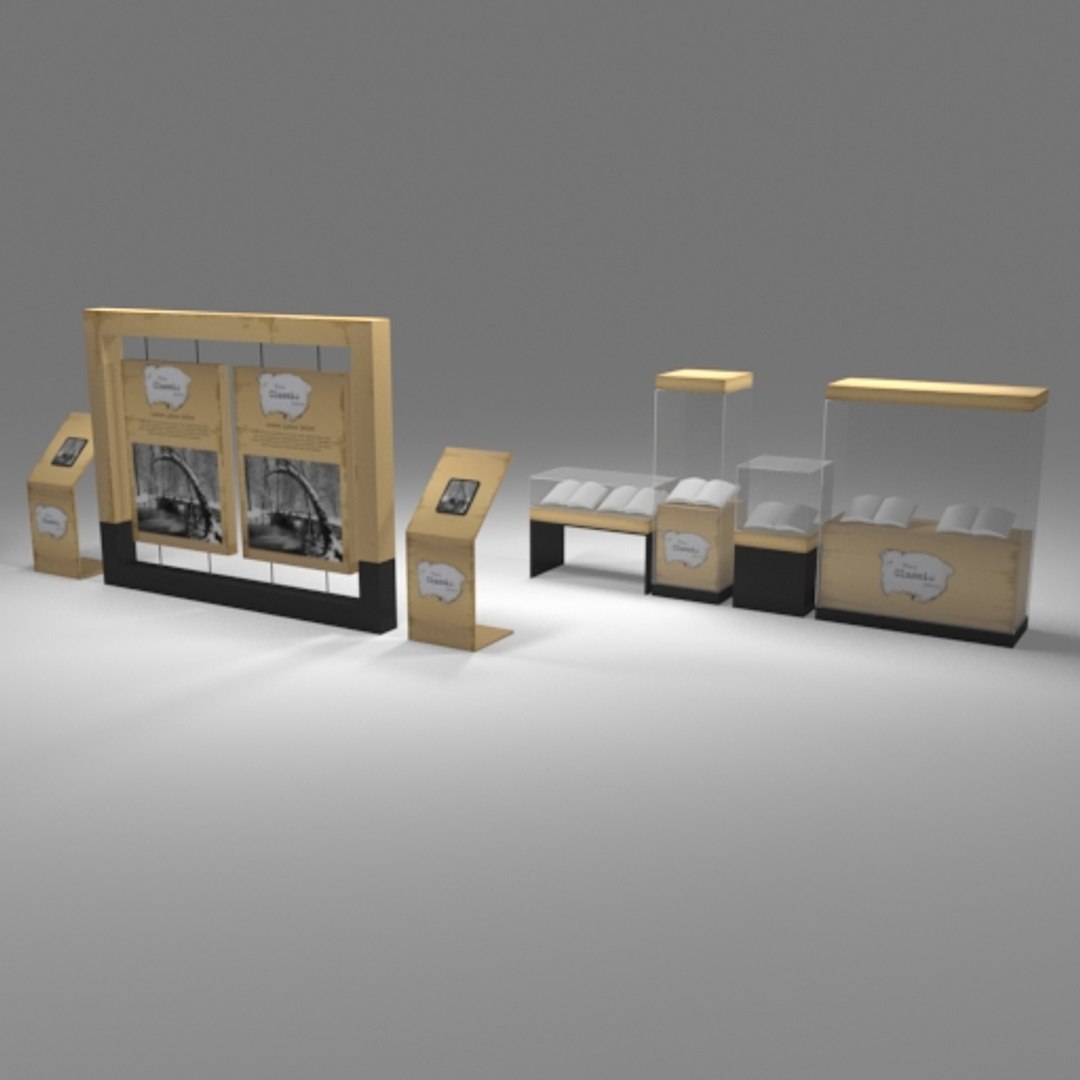 Exhibition panels 3D model - TurboSquid 1332418