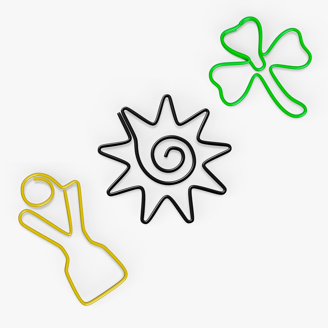 Paper Clips Collection 2 3D Model - TurboSquid 2215748