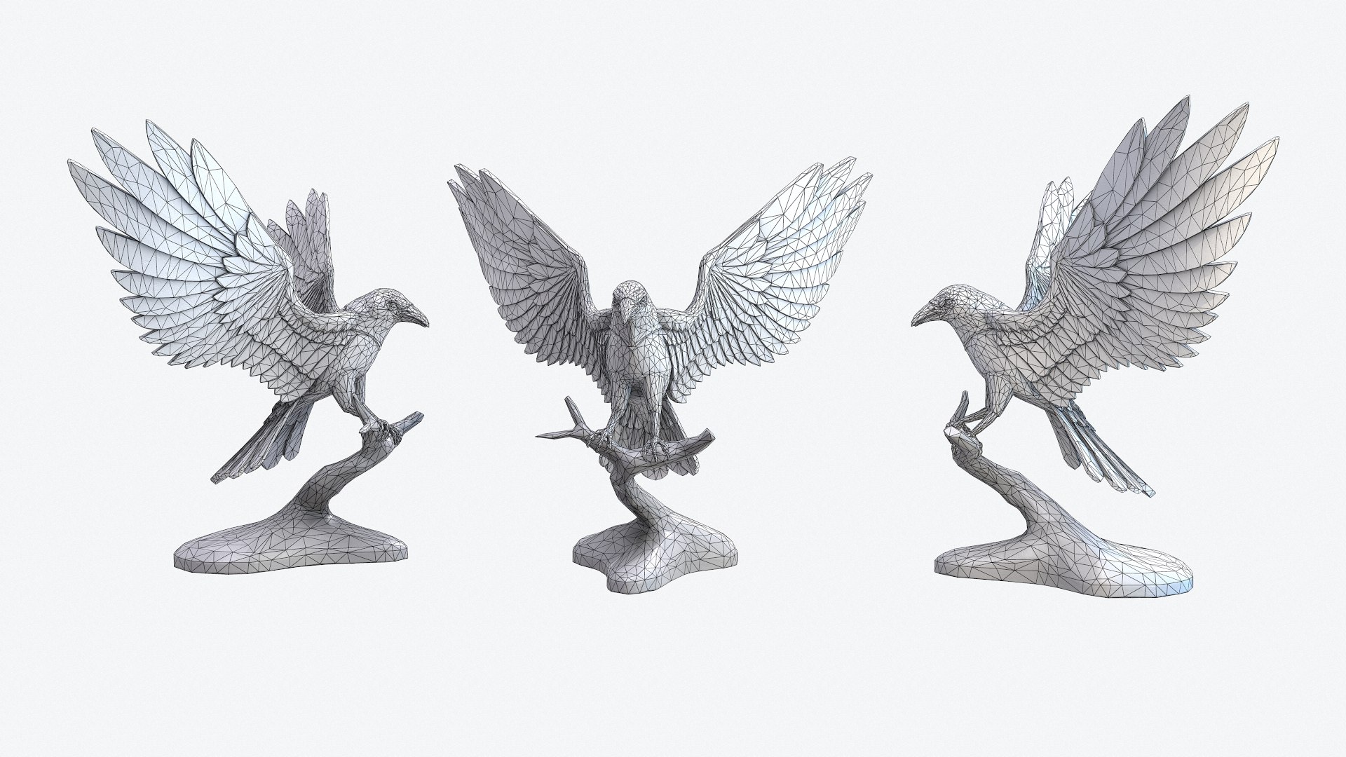 3D Model Raven Sculpture - TurboSquid 2158768