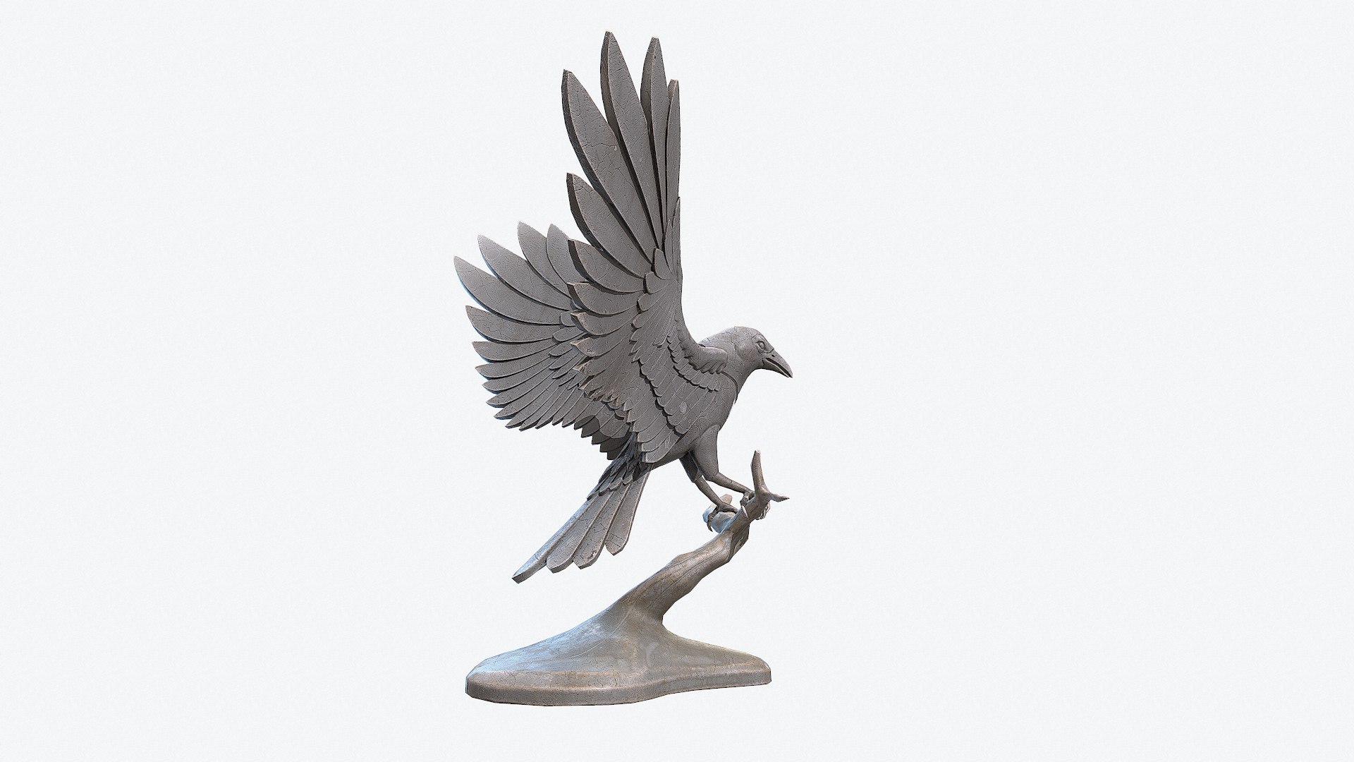 3D Model Raven Sculpture - TurboSquid 2158768