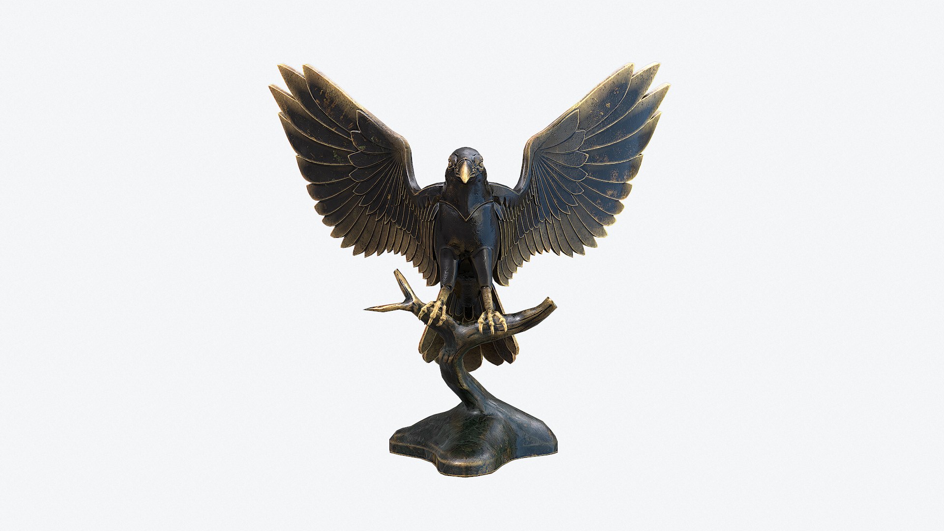 3D Model Raven Sculpture - TurboSquid 2158768