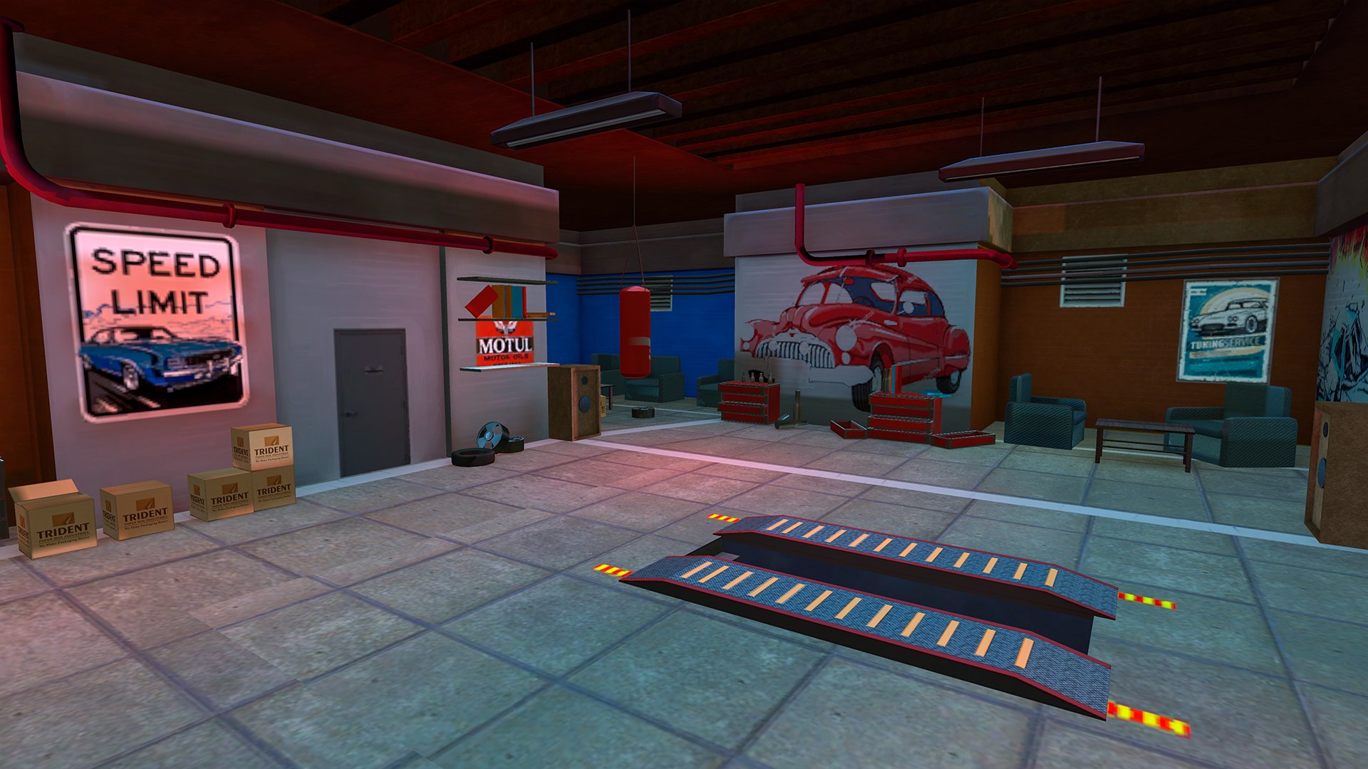 Garage With Interior Environment 3D Model - TurboSquid 2283543