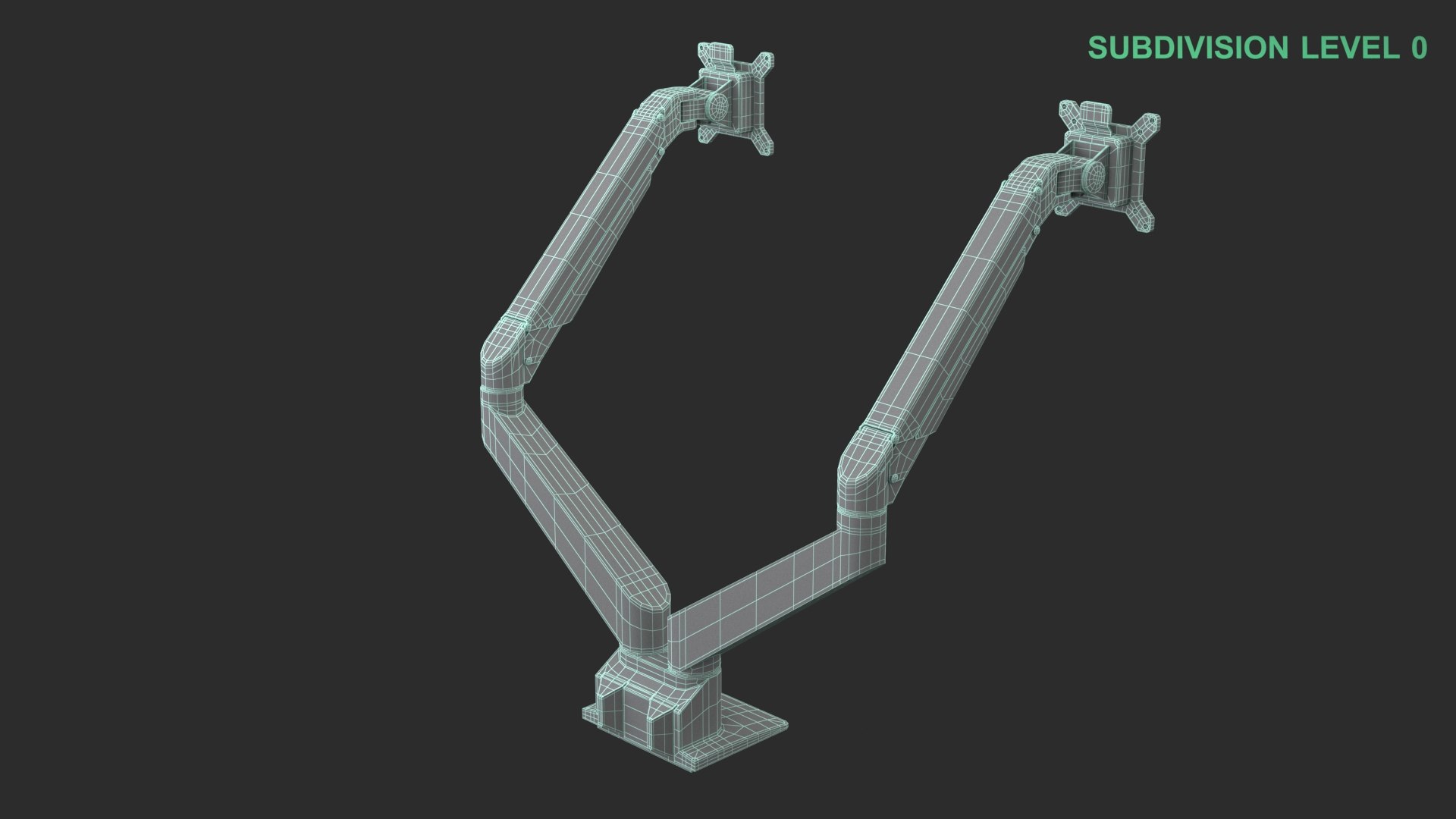 3D Dual Monitor Arm - TurboSquid 2388645