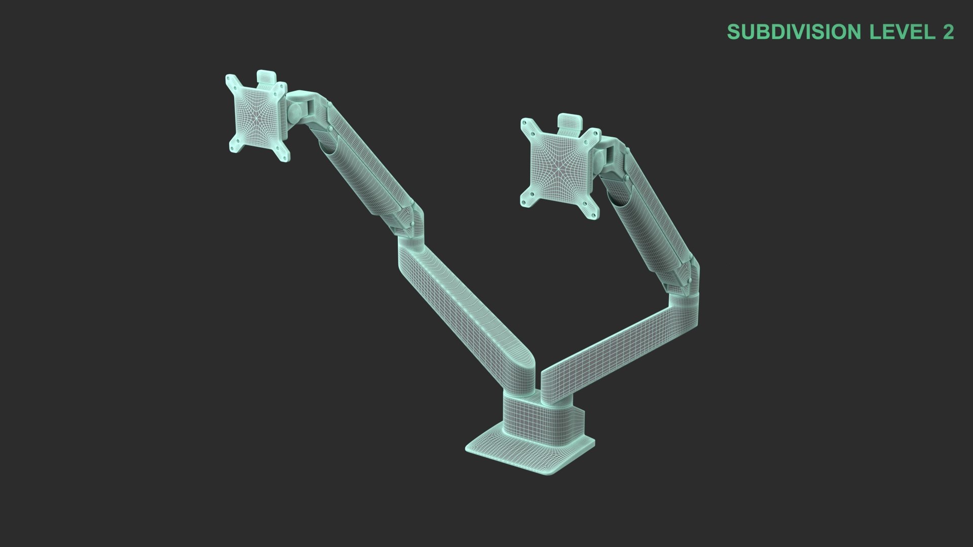 3D Dual Monitor Arm - TurboSquid 2388645