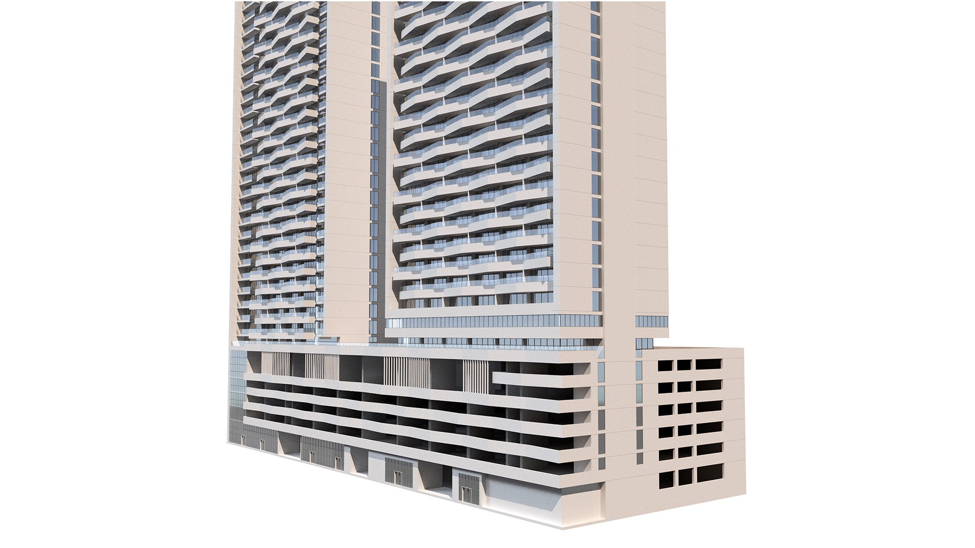 Bloom Heights Tower In Jumeirah Village Dubai Skyscrapper Model ...