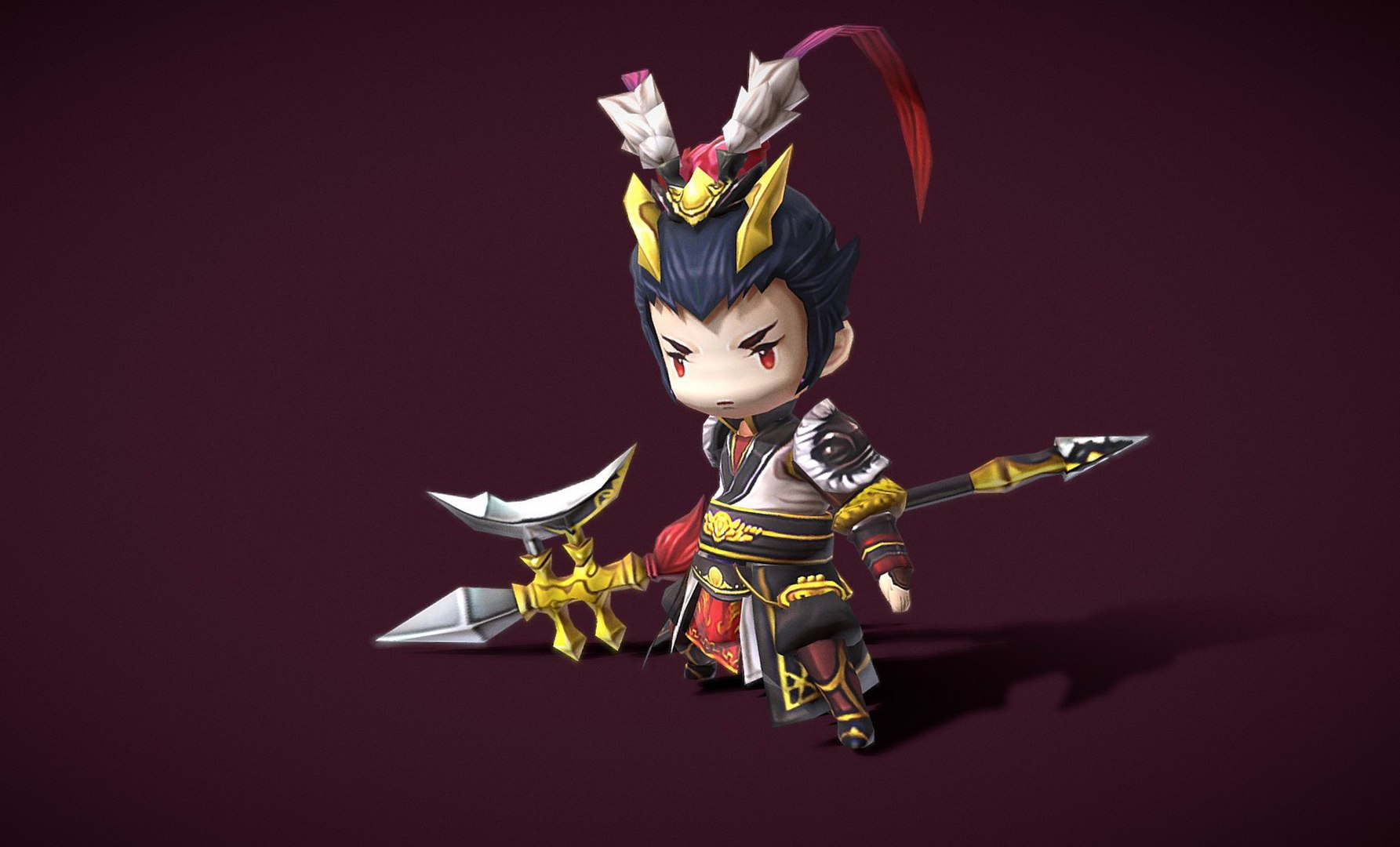 3D Three Kingdoms - Lu Bu 1 Model - TurboSquid 2015077