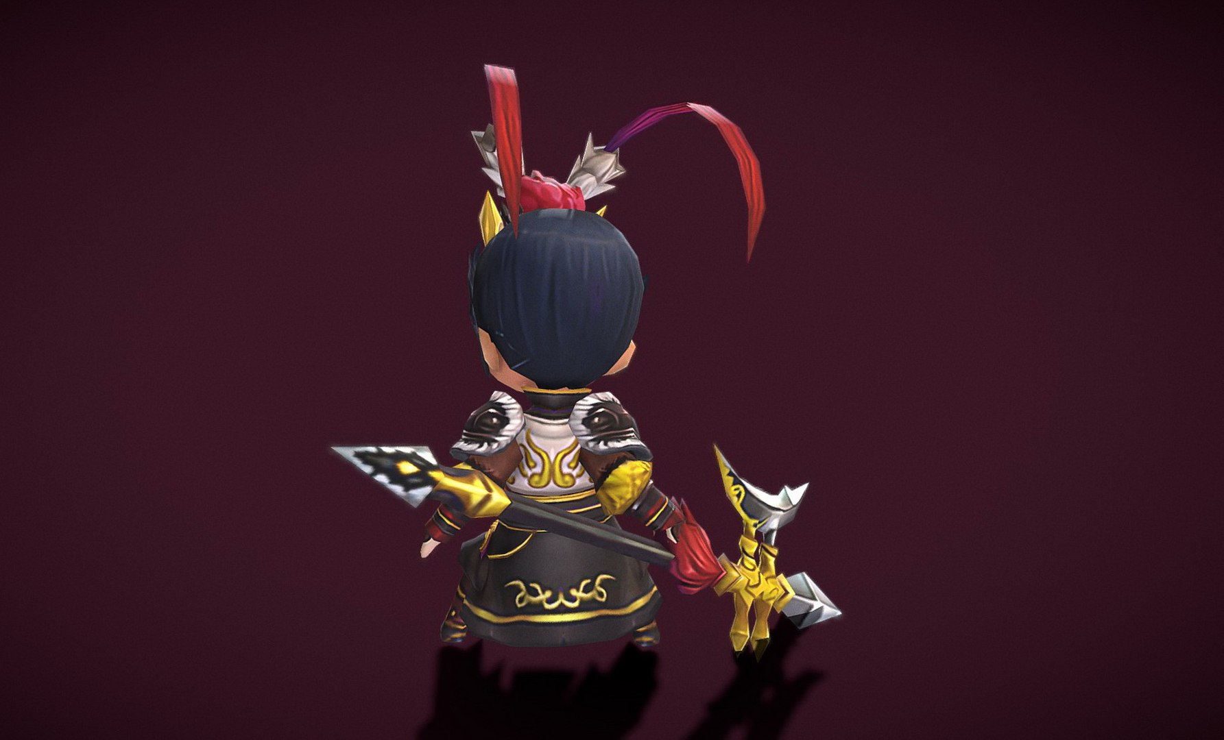 3D Three Kingdoms - Lu Bu 1 Model - TurboSquid 2015077